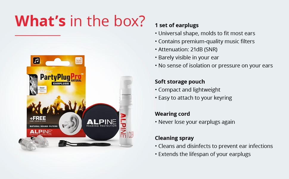 Alpine PartyPlug Pro Earplugs | Reusable Ear Plugs For Concert Anti ...