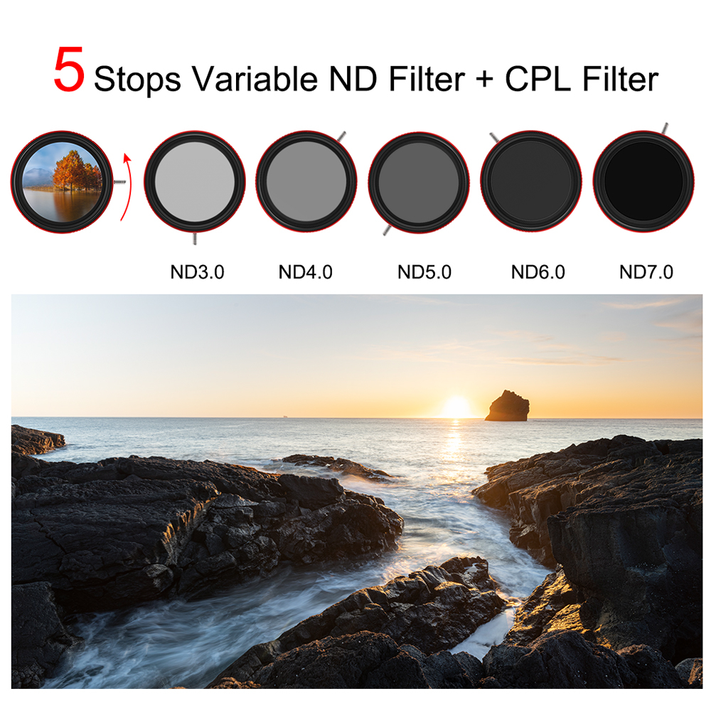 Haida 2 in 1 CPL + VND Filter for Camera Pro II Multi-Coating Circular ...