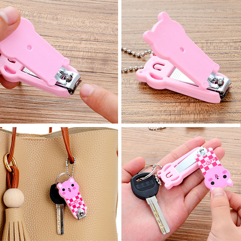 𝗪/ 𝗞𝗘𝗬𝗖𝗛𝗔𝗜𝗡 》 Kids Newborn Stainless Steel Cartoon Design Mini Nail ...