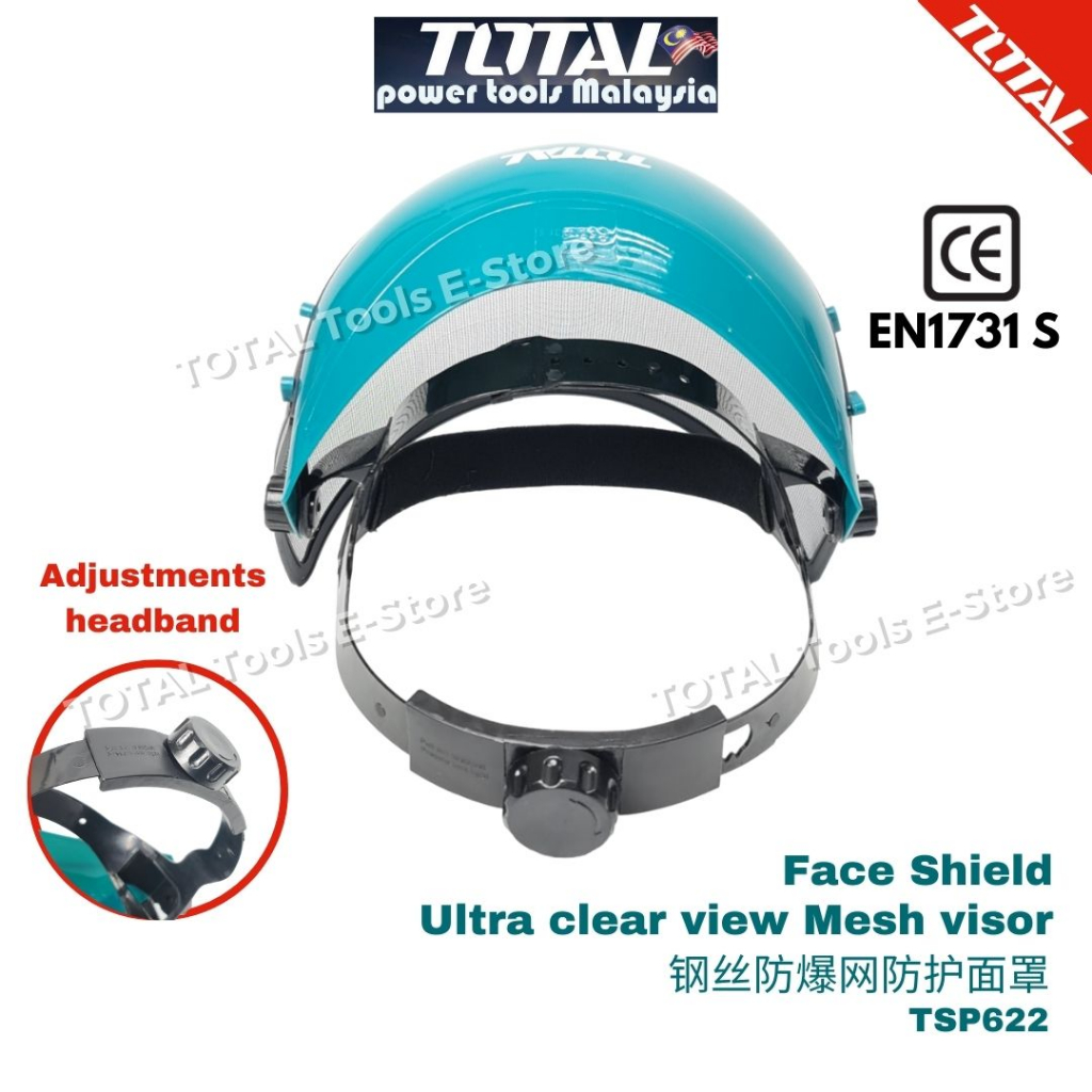 TOTAL Face Shield w/ Ultra clear view Mesh visor / Protective Mesh ...