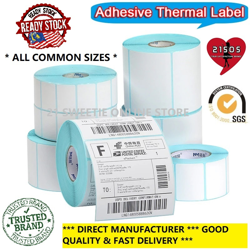 All Direct Thermal Label Sticker Roll AWB Shipping Consignment Note ...
