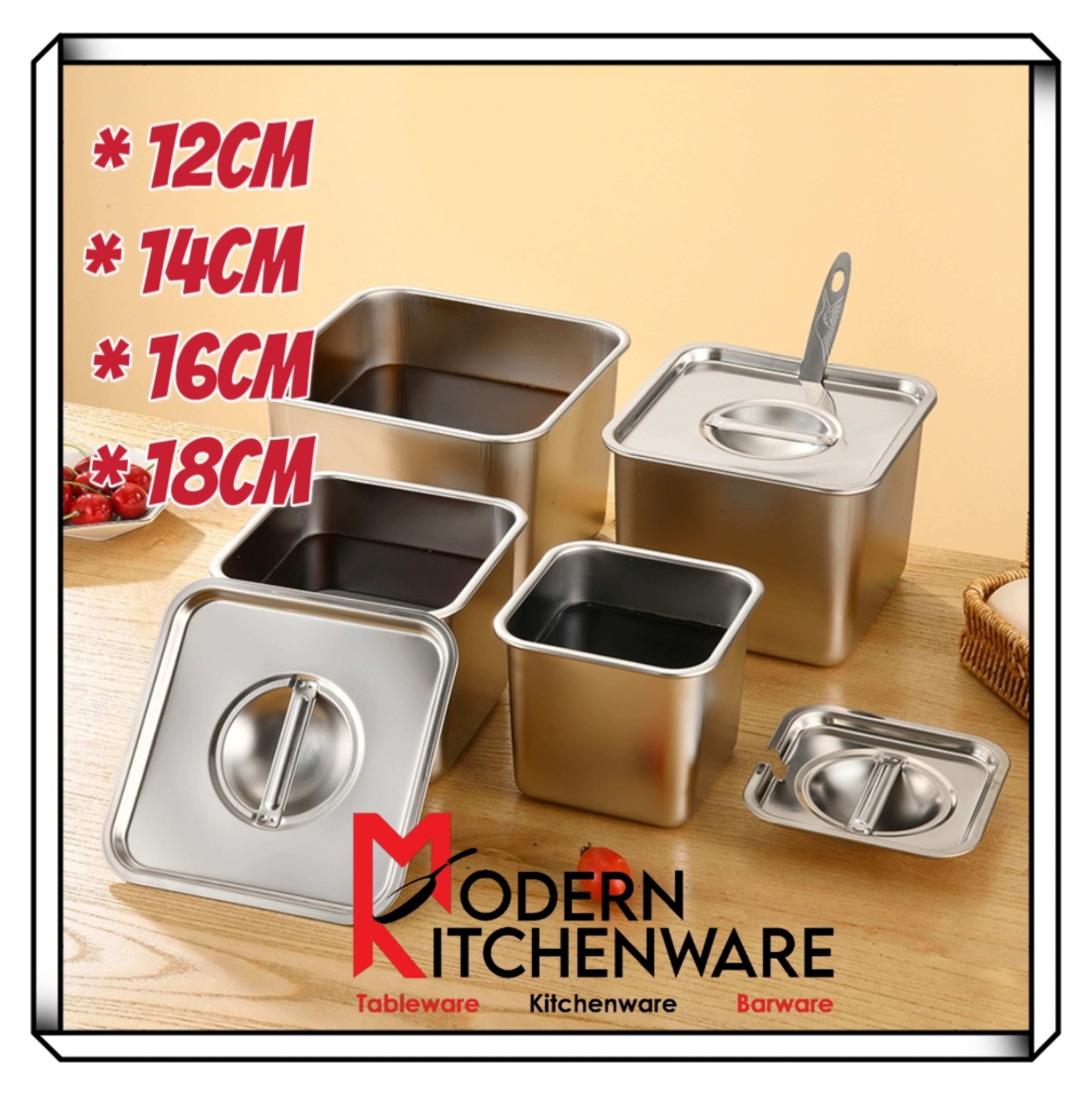 (MKitchenware) Stainless Steel Heavy Duty Food Container / Food Pan ...