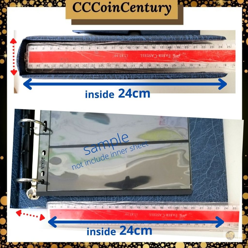 【READY STOCK KL】MINGT" 4 Ring Empty Leather Binder For Banknote / Stamp ...