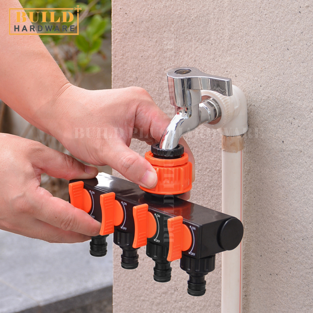 4 Ways Water Outlet Controller With Shut Off Valve Garden Tap Faucet ...