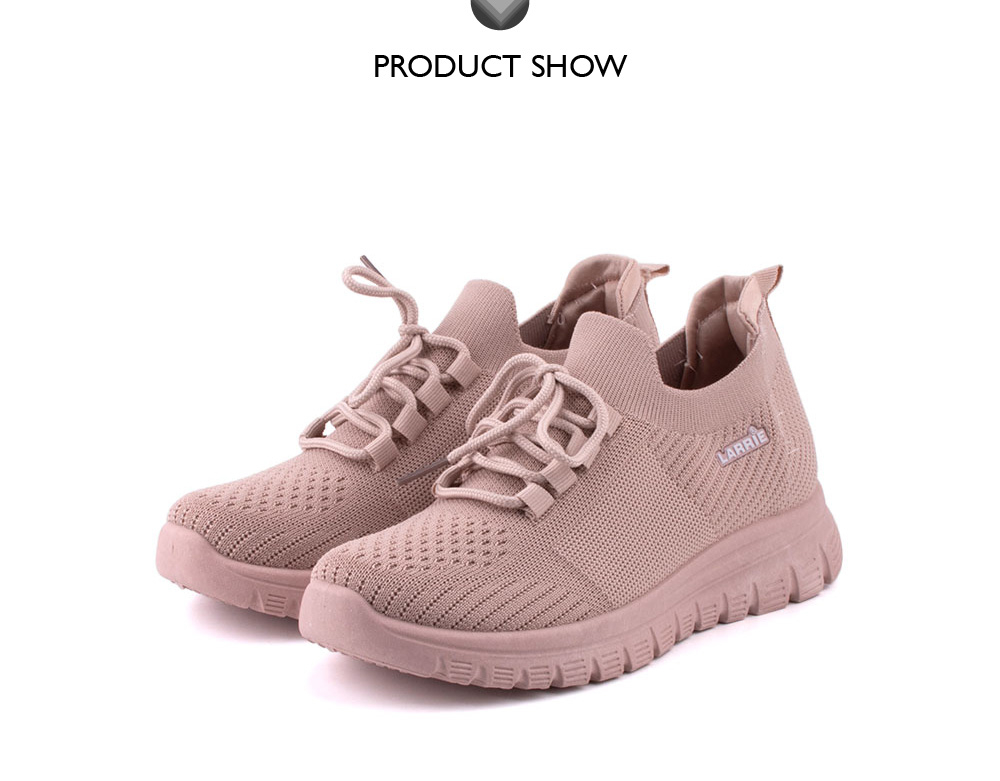 LARRIE Kasut Perempuan Pink Lace Up Fit Delicate Sneakers - L62222 ...