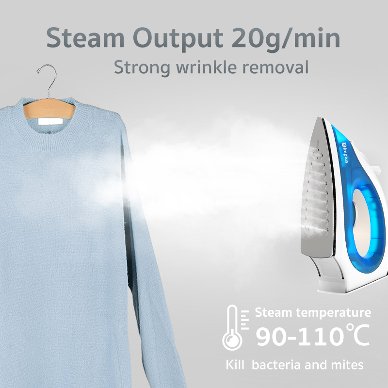 Simplus Iron Steam Garment Steamer Iron Non Stick Soleplate 1300W Power ...