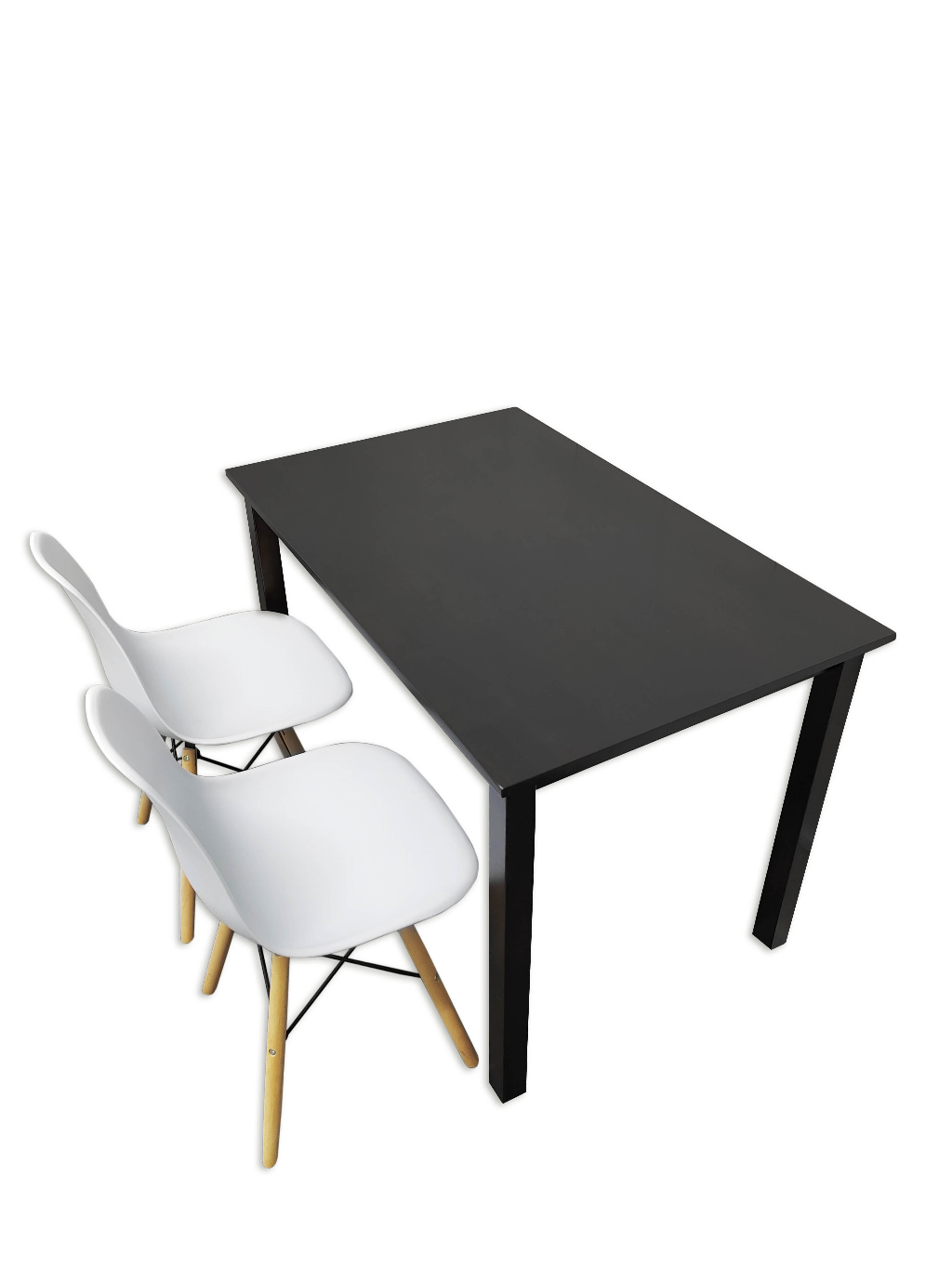 EE HOME Dining Table Combo Set With Chair Full Solid Wood Eames Chair ...