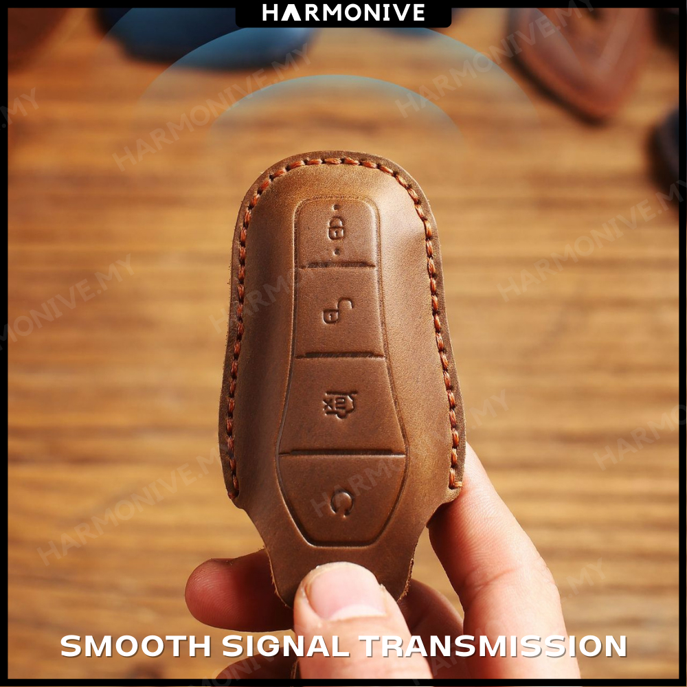BYD Seal ATTO 3 BYD Dolphin Full Grain Leather Key Fob Cover | Shopee ...