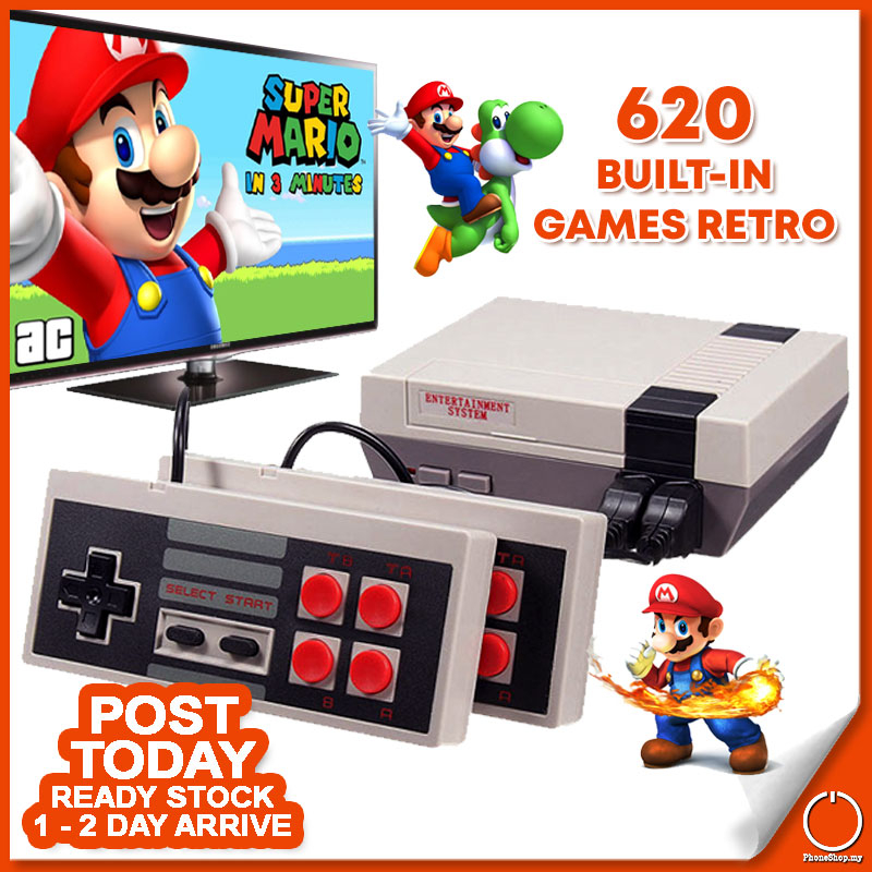 𝗕𝗨𝗜𝗟𝗧-𝗜𝗡 620 Games Retro Classic Mini TV Game Console Handheld Gaming ...