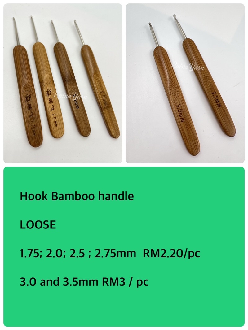 🍒Ready Stock🍒 loose Crochet hook / bamboo handle crochet hook / DIY ...