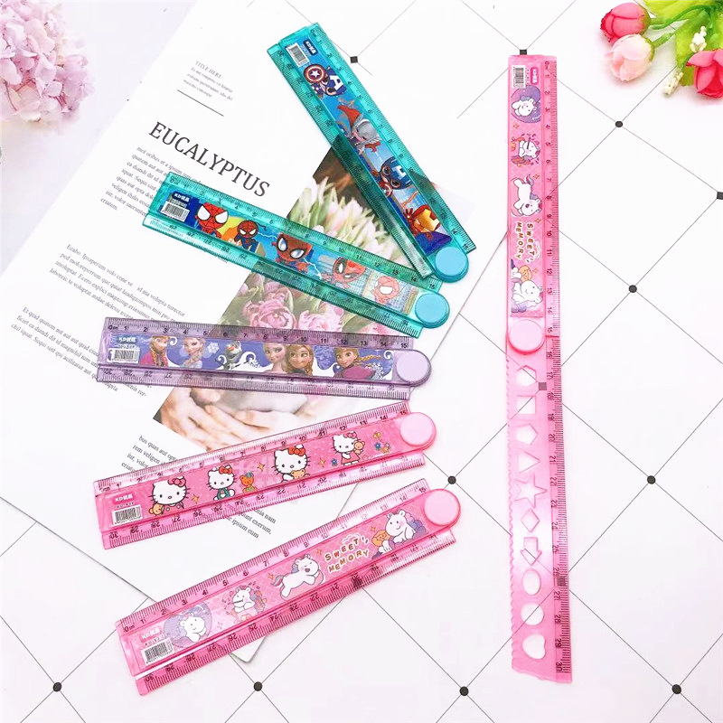 30cm Ruler Cute Folding Pembaris Cute Skala Lipat Cartoon Kartun ...