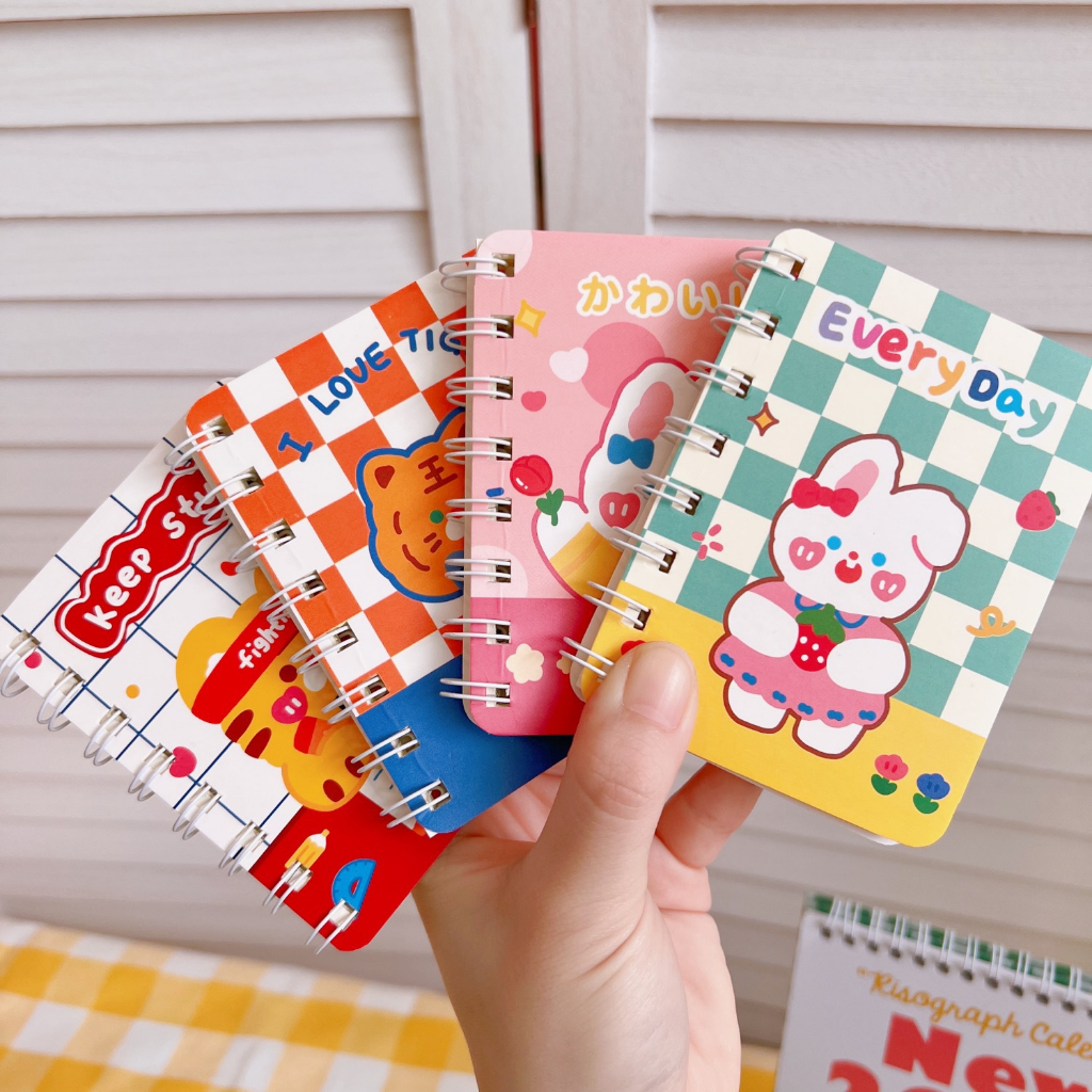 Mini Cartoon Animal Spiral Kids Notebook (80 sheets) Buku Murah Comel ...