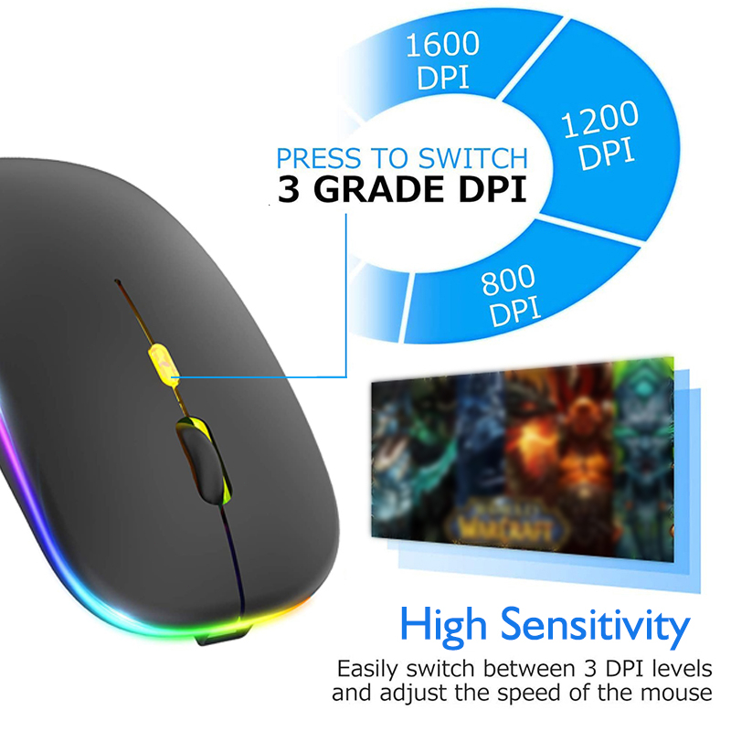 🔥Local Stock🔥Wireless Mouse Bluetooth 2.4Ghz Receiver Optical ...