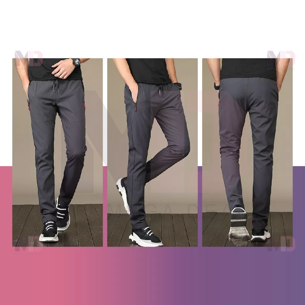 《Mega Deal》Men Casual Long Pants Tracksuit Slim Fit Track Pant Sports ...