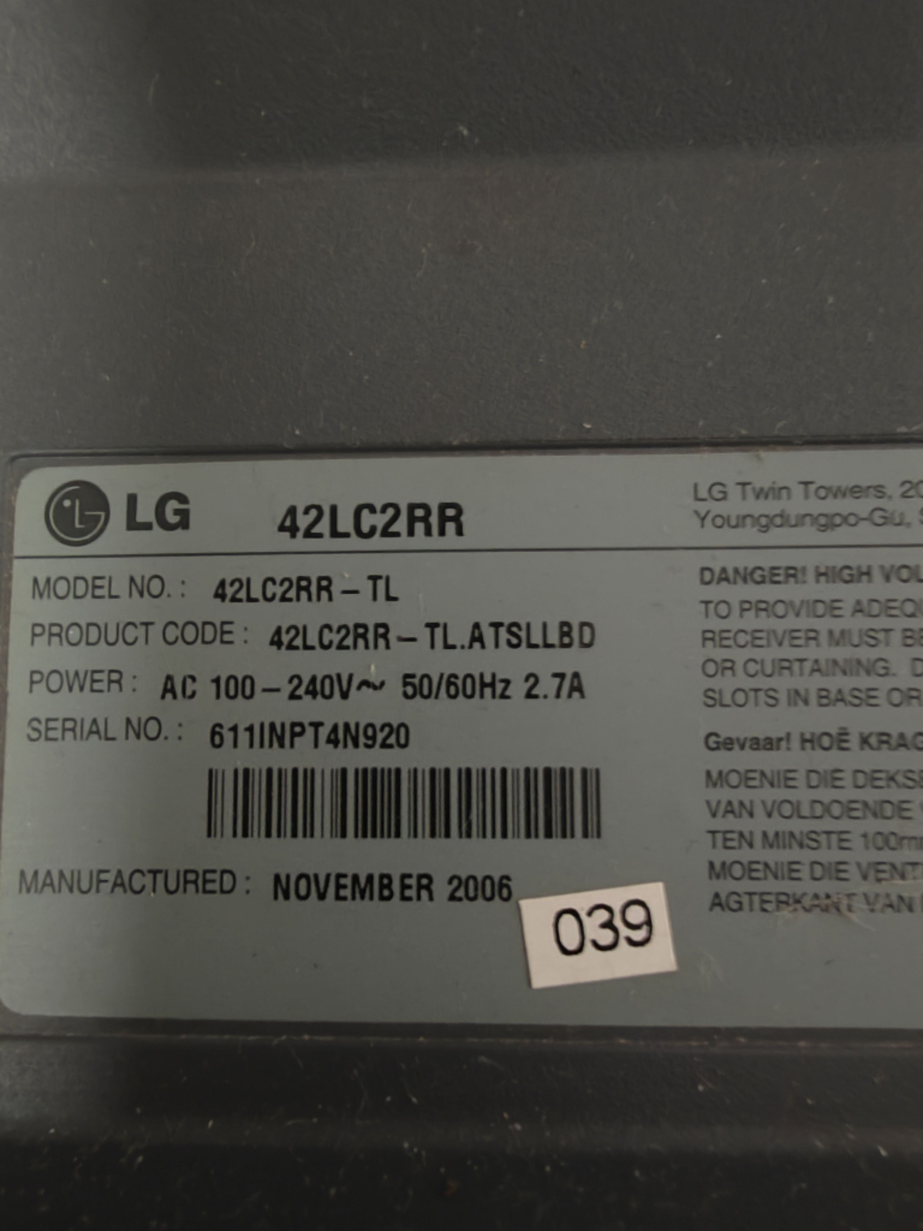 LG 42LC2RR LCD TV PowerBoard | Shopee Malaysia