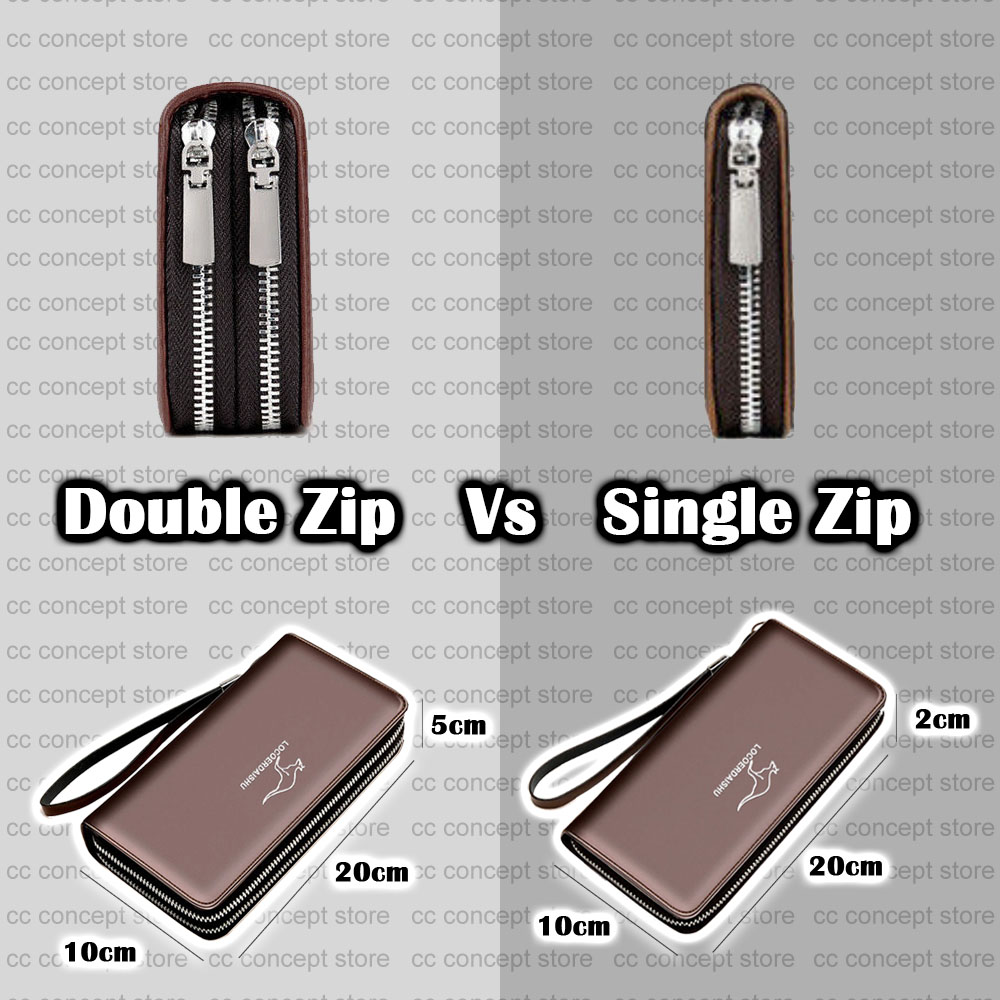 CC CONCEPT Long Wallet Zip Card Holder Pouch Purse Man Men Woman Women ...