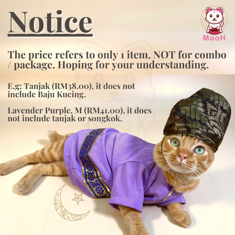 MaoH Baju Raya Kucing Jantan (Dark Purple) Teluk Belanga Sampin 2024 ...