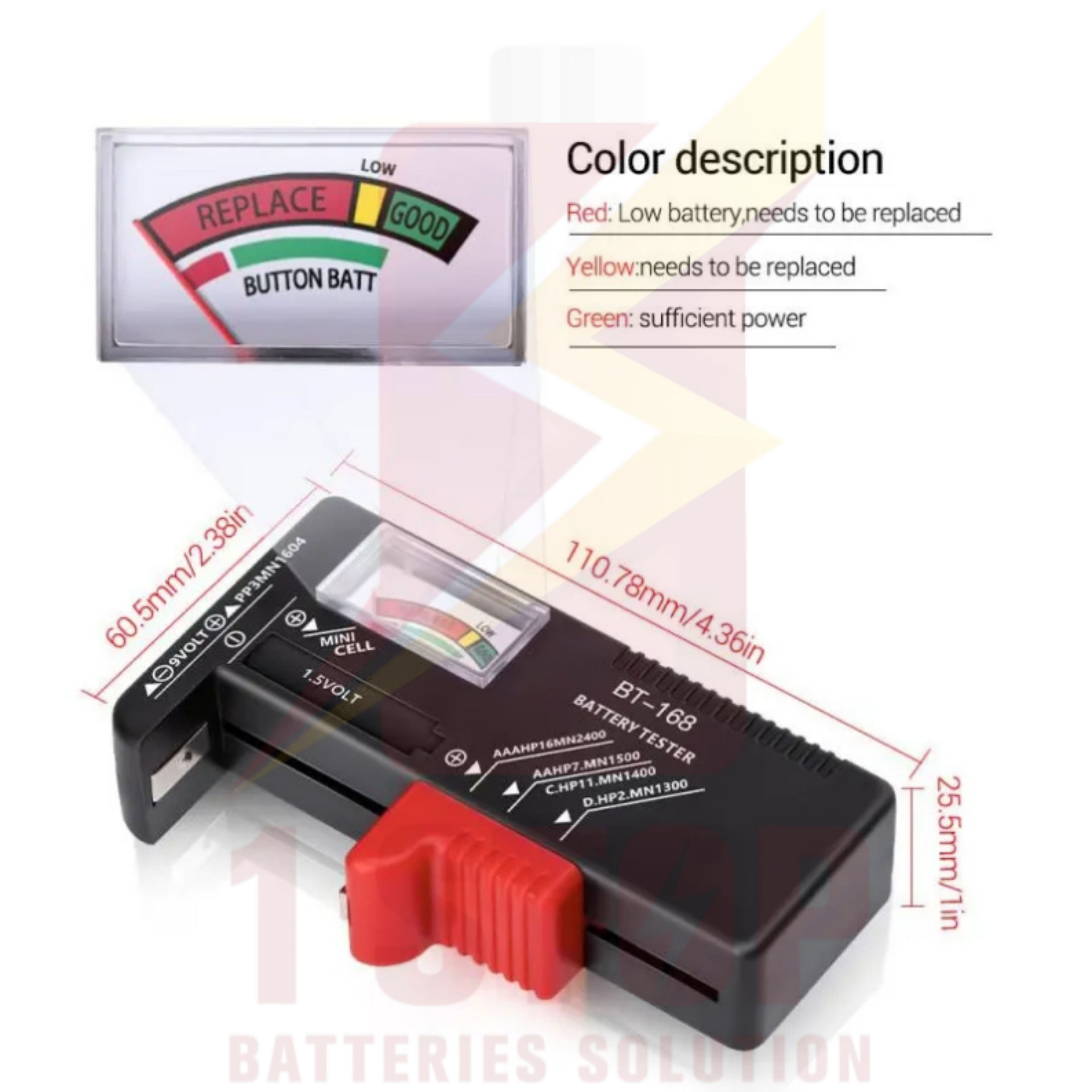 Universal Battery Tester Voltage Checker for AA AAA C D 9V 3.7V ...