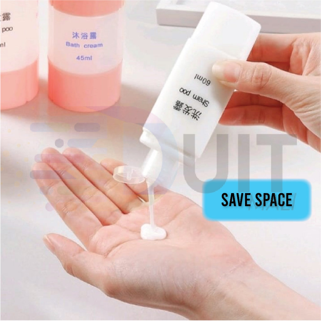 DM 4in1 Portable Lightweight Travel Soap Shampoo Facial Lotion Bottle ...