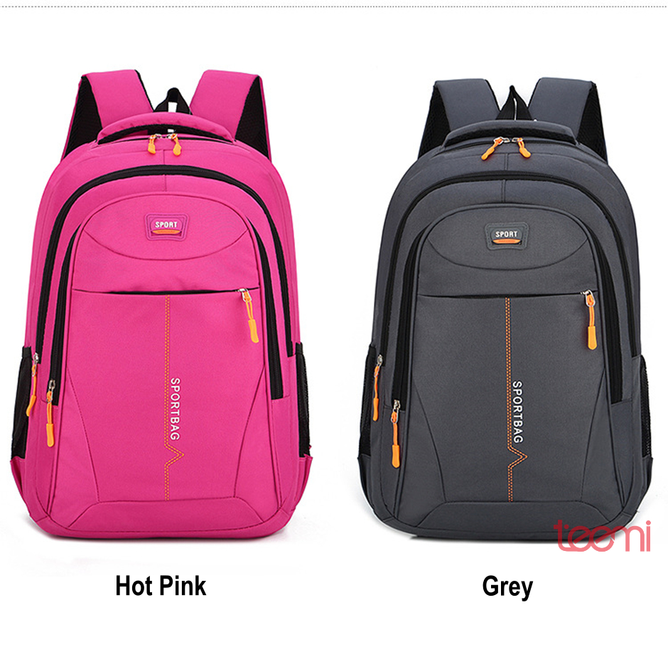 TEEMI 46cm Unisex Classic Plain School Bag Backpack Spacious ...