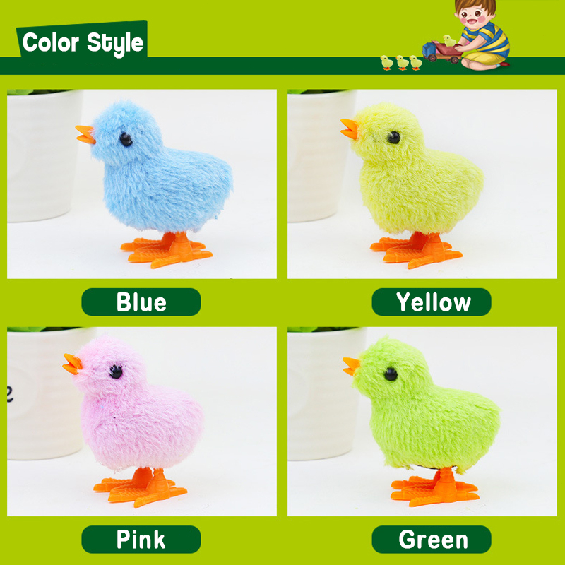 Wind Up Cute Plush Chicken Jumping Walking Chicks Toys Kids Pet ...