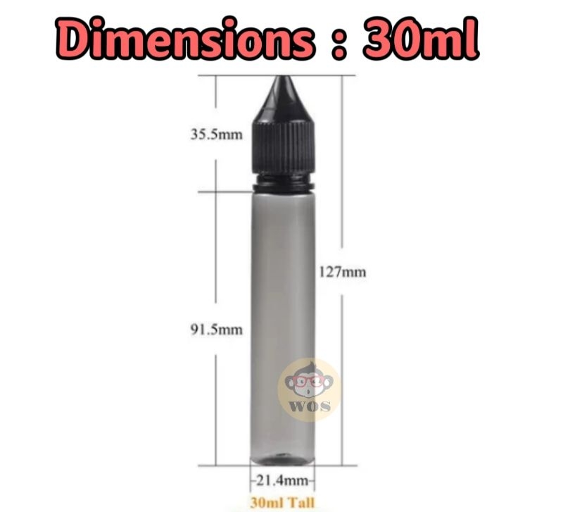 Ready Stock 30ml Botol Kosong Empty Plastic Dropper Bottle suitable for ...