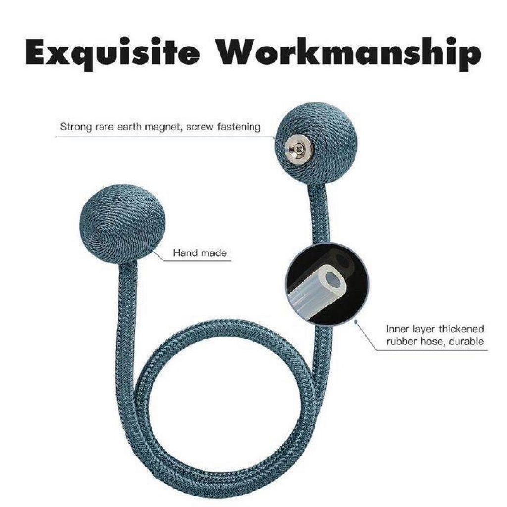 Magnetic Curtain Tiebacks Pearl Ball Design Tieback Rope Holdback Buckle Tie Back Magnet