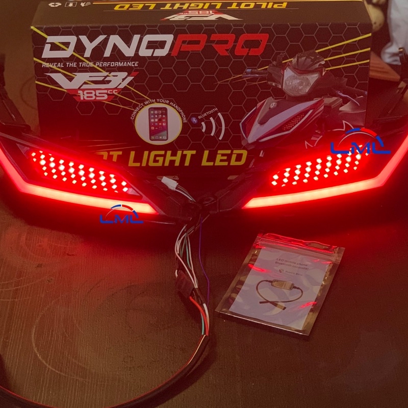 Sym Vf3i Mata Gaban Bluetooth Control Dynopro Pilot Light Led Plug And ...