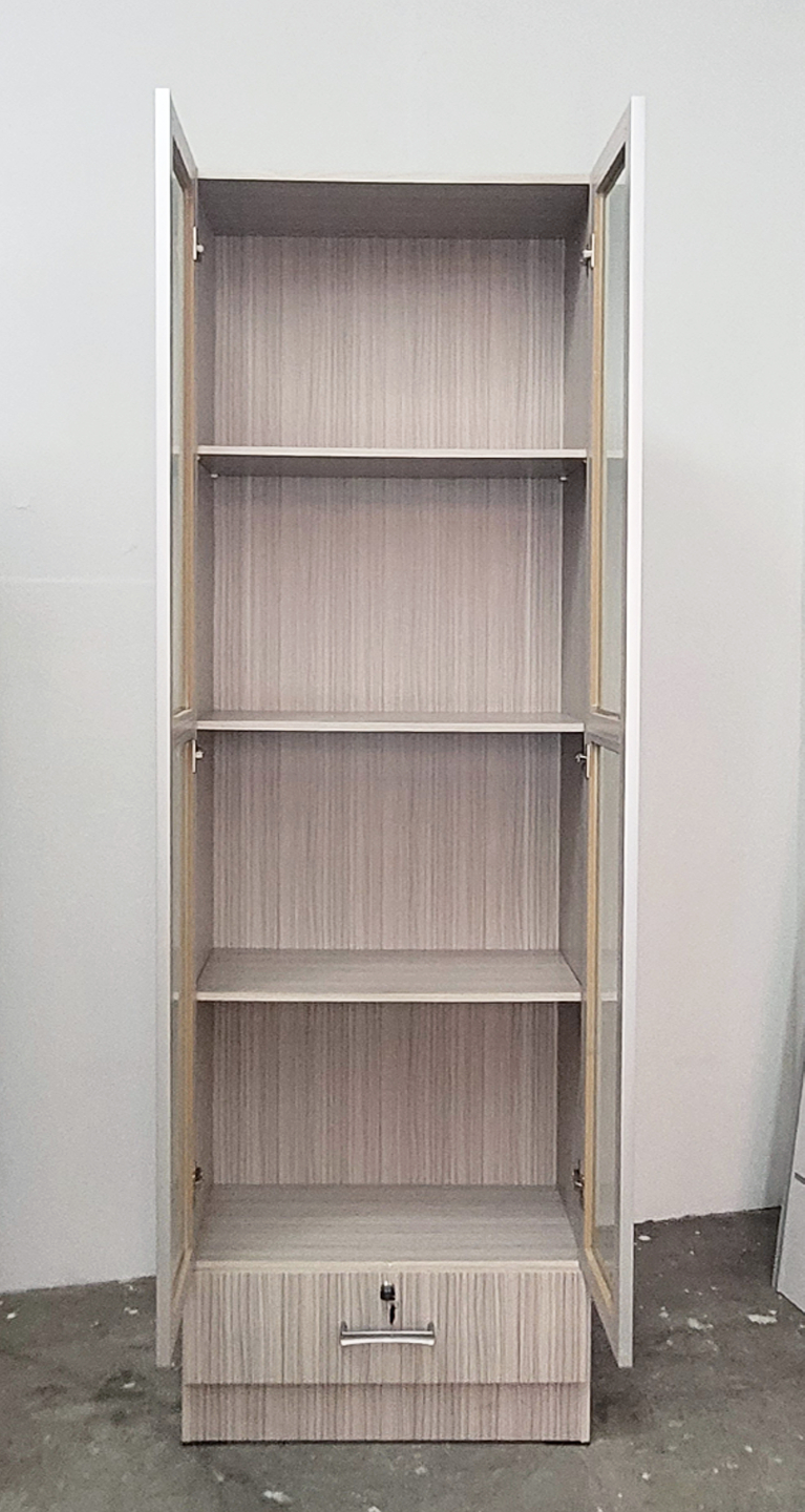 HOMATRIX Display Glass Cabinet Living Room Storage With Drawer Almari ...