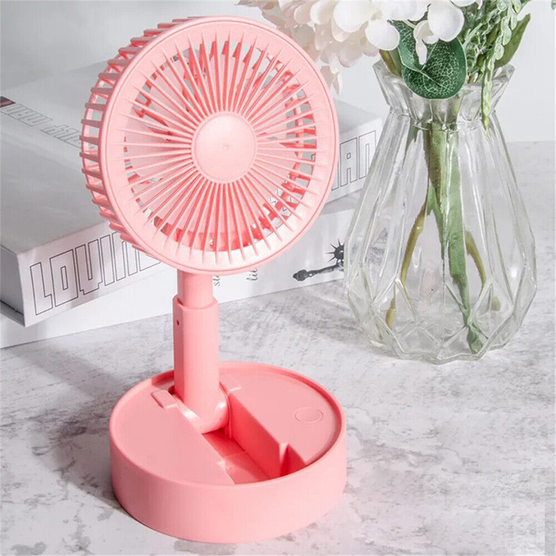 𝗘𝗫𝗧𝗘𝗡𝗗𝗔𝗕𝗟𝗘 Telescopic Foldable Fan Desktop Office Table Stand Fan USB ...