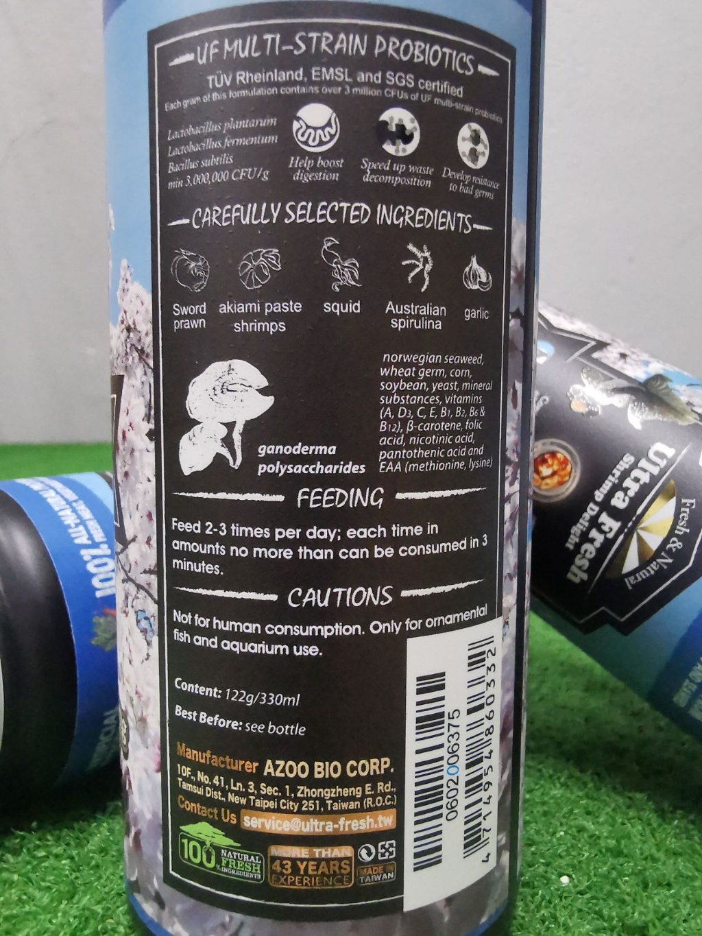 Azoo Ultra Fresh Goldfish Premium Pellet 330ml(122g) / 1150ml(425g ...
