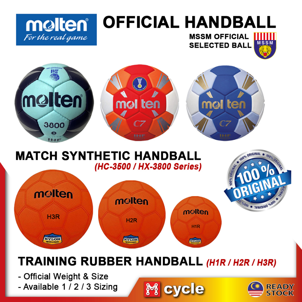[100% Original] Molten Handball Training Ball H1R H2R H3R H2X 1800 3400 ...