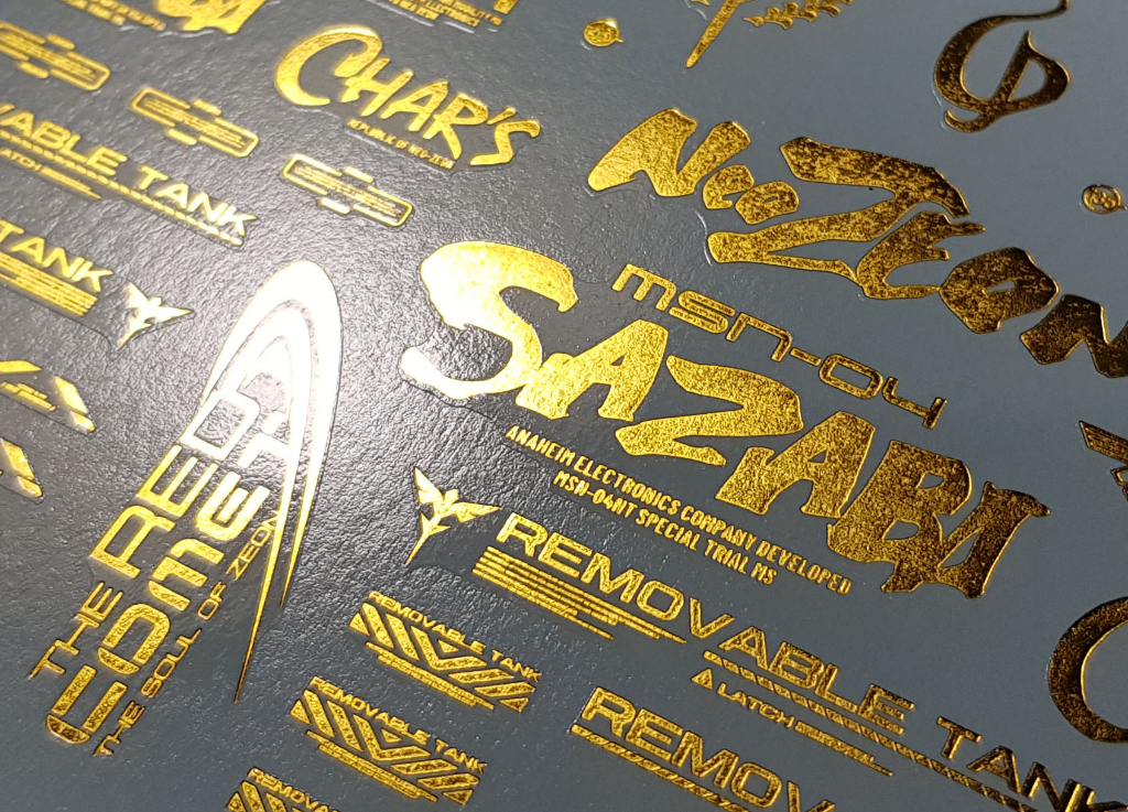 [EVO] ER24 W MG 1/100 SAZABI LOGO [BRONZE GOLD] WATER DECAL | Shopee ...