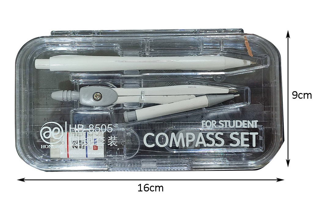 Student Compass Set Math Set Geometry 7-Piece / 8-Piece Kompas Belajar ...
