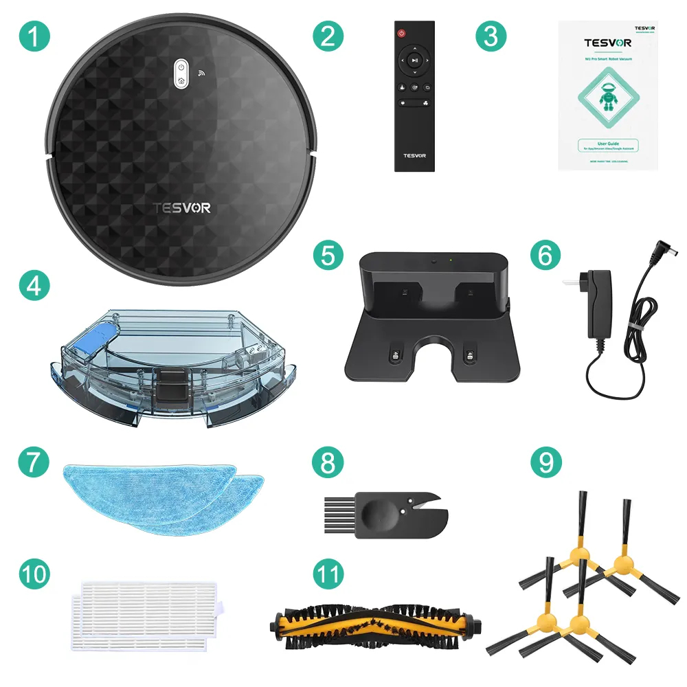 Tesvor M1 Pro Robot Vacuum Cleaner | Shopee Malaysia