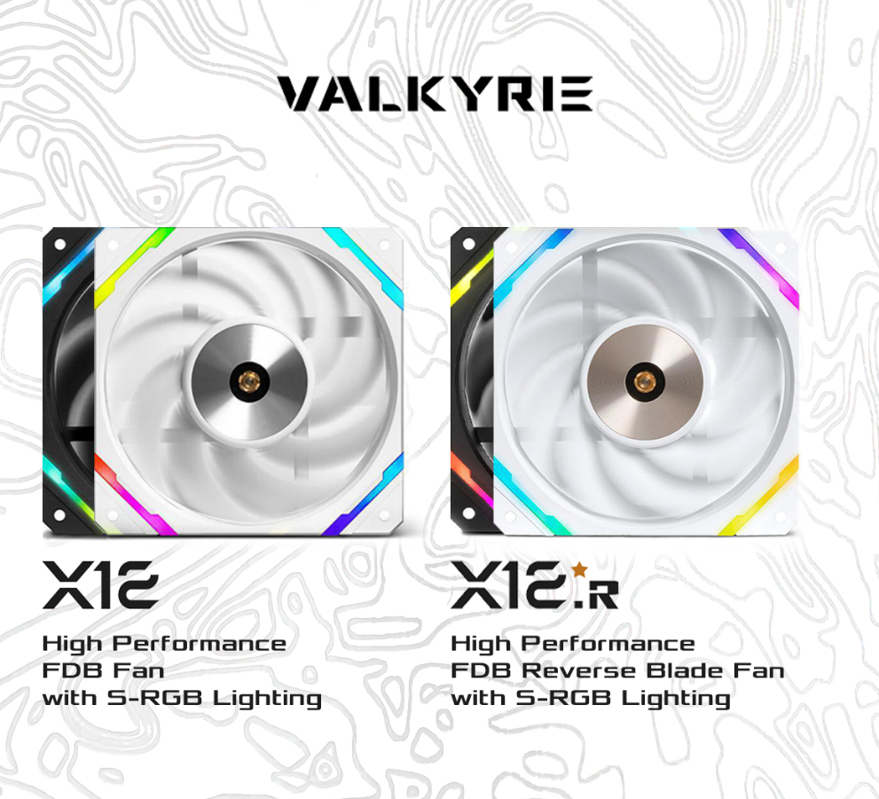 # VALKYRIE X12 Series RGB 120mm RGB Fan # [BLACK/WHITE] | Shopee Malaysia