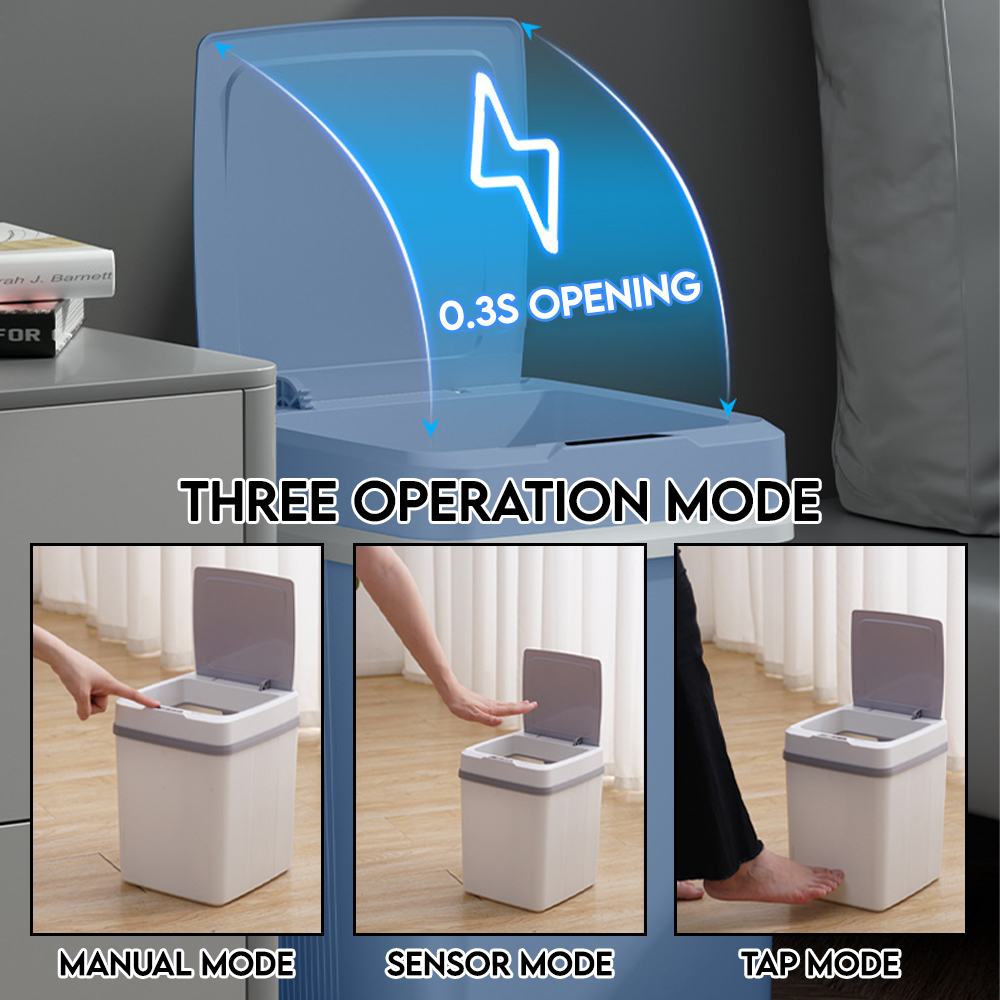 Borong365 14L 16L Rechargeable Smart Dustbin LED Automatic Sensor ...