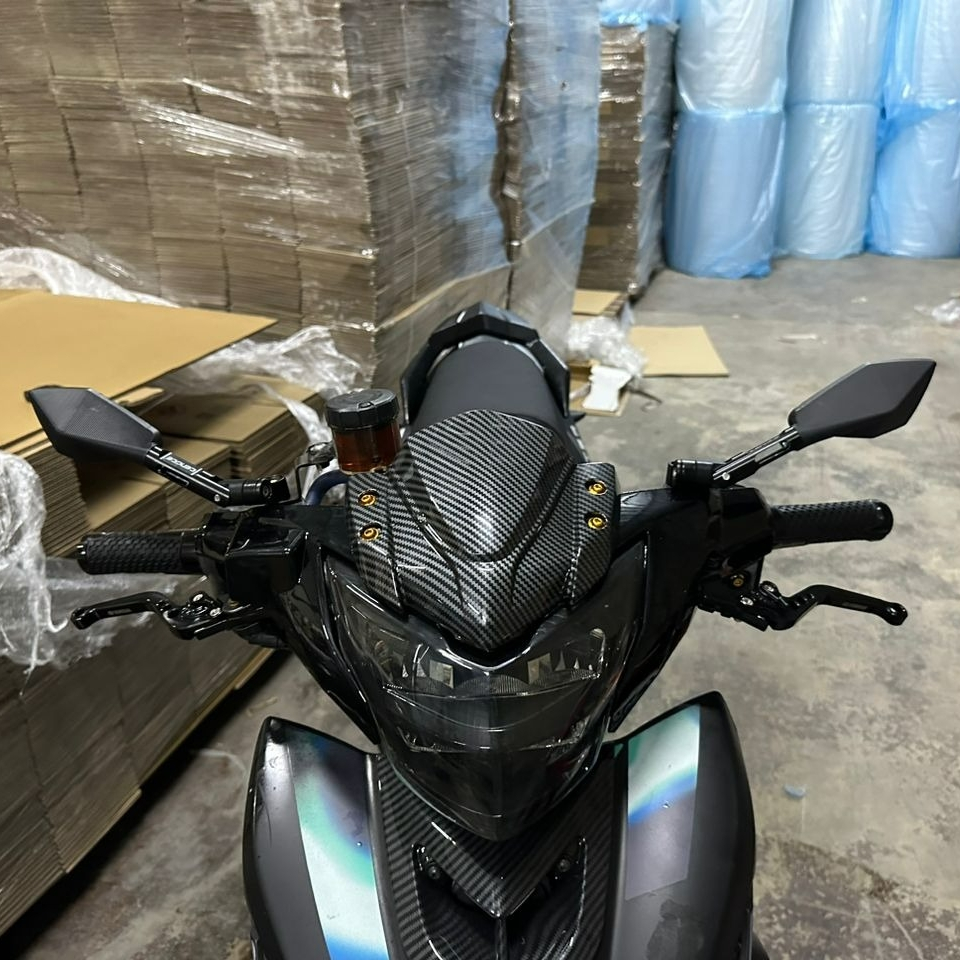 Side Mirror CNC Pendek Sepsang Y15ZR LC135 RS150 CERMIN SISI RSX150 ...
