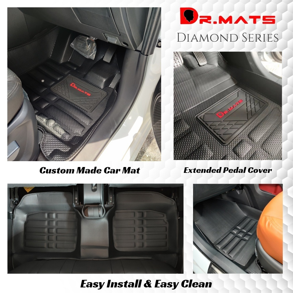 [FULL SET] DR.MATS Diamond 5D Carpet Ford Ranger T6 T7 T8 2 Layer 5D ...
