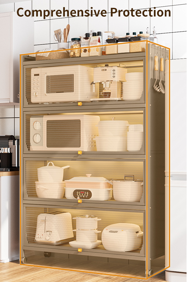 Rak Dapur Storage Rack With Wheel Rak Kabinet Dapur Storage Organizers ...