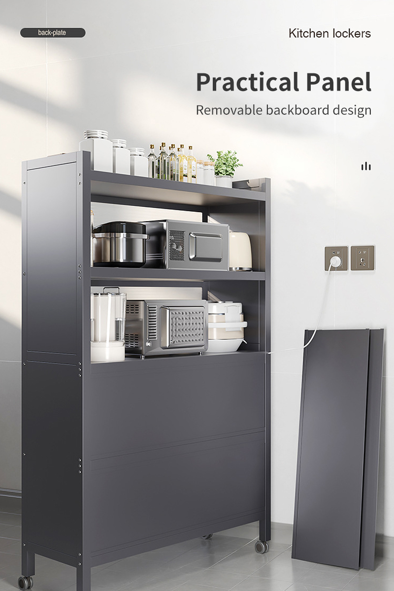 Rak Dapur Storage Rack With Wheel Rak Kabinet Dapur Storage Organizers ...