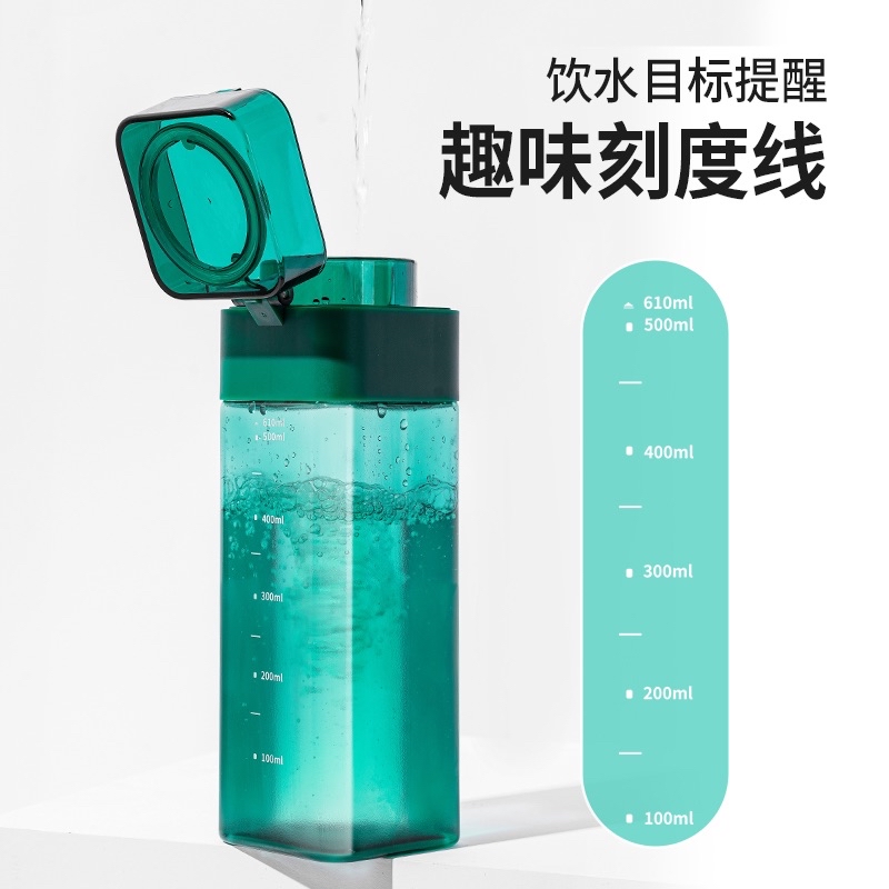 Diller Cuboid Tritan Direct Drink Water Fruit Tea Bottle with Infuser ...