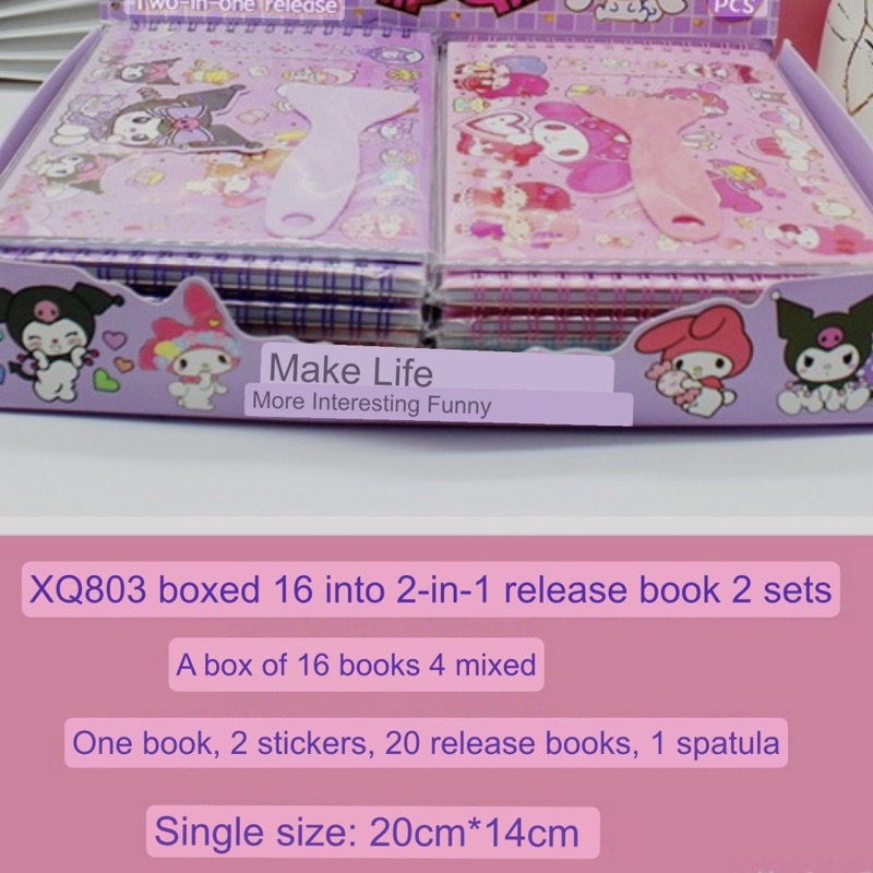 SNT Sticker Book (ALBUM) Cute Sticker Buku Sticker Cute Kuromi Buku ...