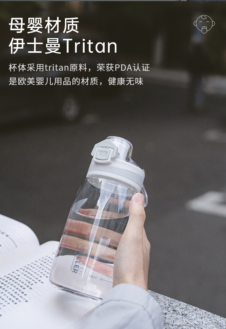Diller Tritan Water Bottle BPA Free Drinking Bottle For Sports And ...