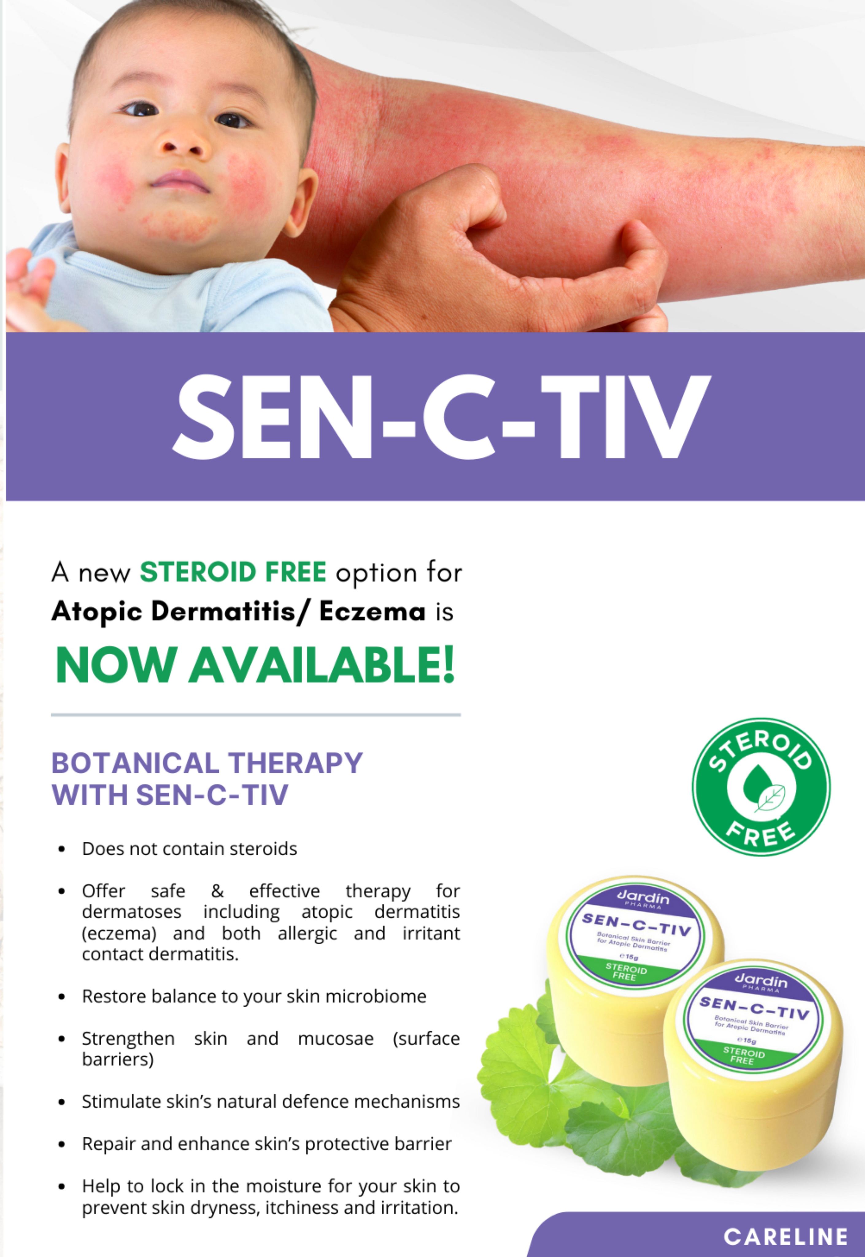 SEN-C-TIV BOTANICAL CREAM (ECZEMA) DRY SKIN BY JARDIN PHARMA | Shopee ...