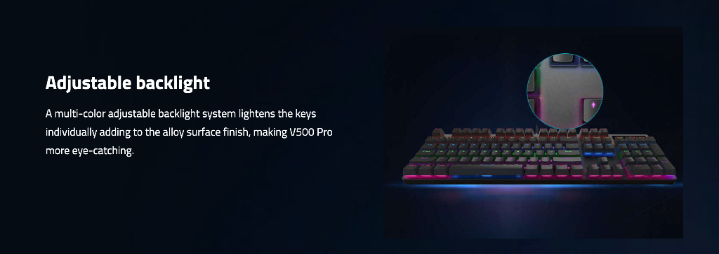 Rapoo V500 Pro Vpro RGB Backlit Mechanical Gaming Keyboard - 2 Years Warranty | Shopee Malaysia