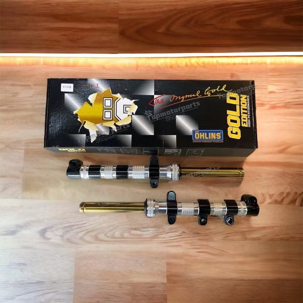 OHLINS FORK LAY [ GOLD ] CNC LC135 W125 RS150 RSX150 Y15ZR Y16ZR FRONT ...