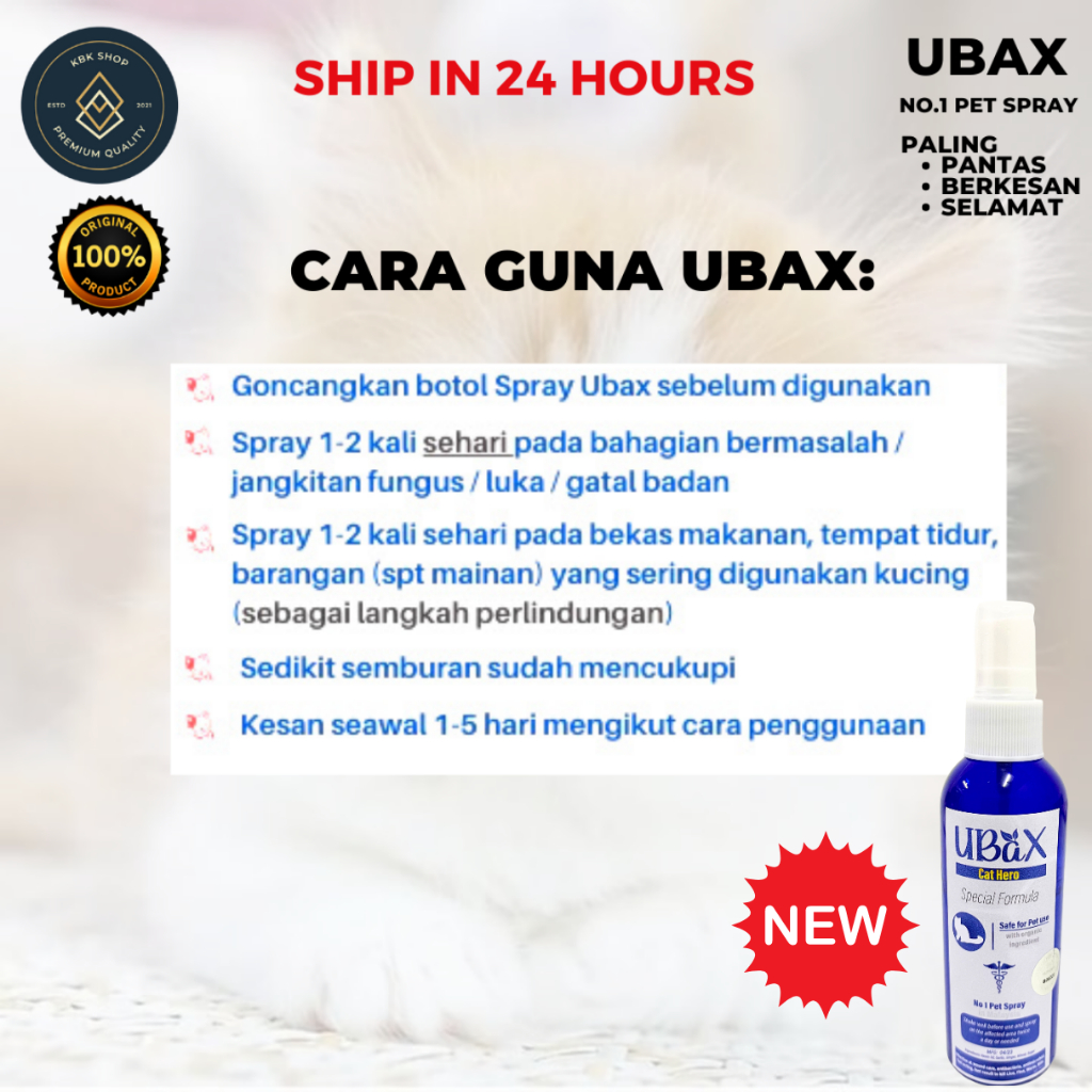 Ubax Ubat Kutu Kucing Ubat Kurap Kucing Ubat Selsema Kucing Luka Hama ...