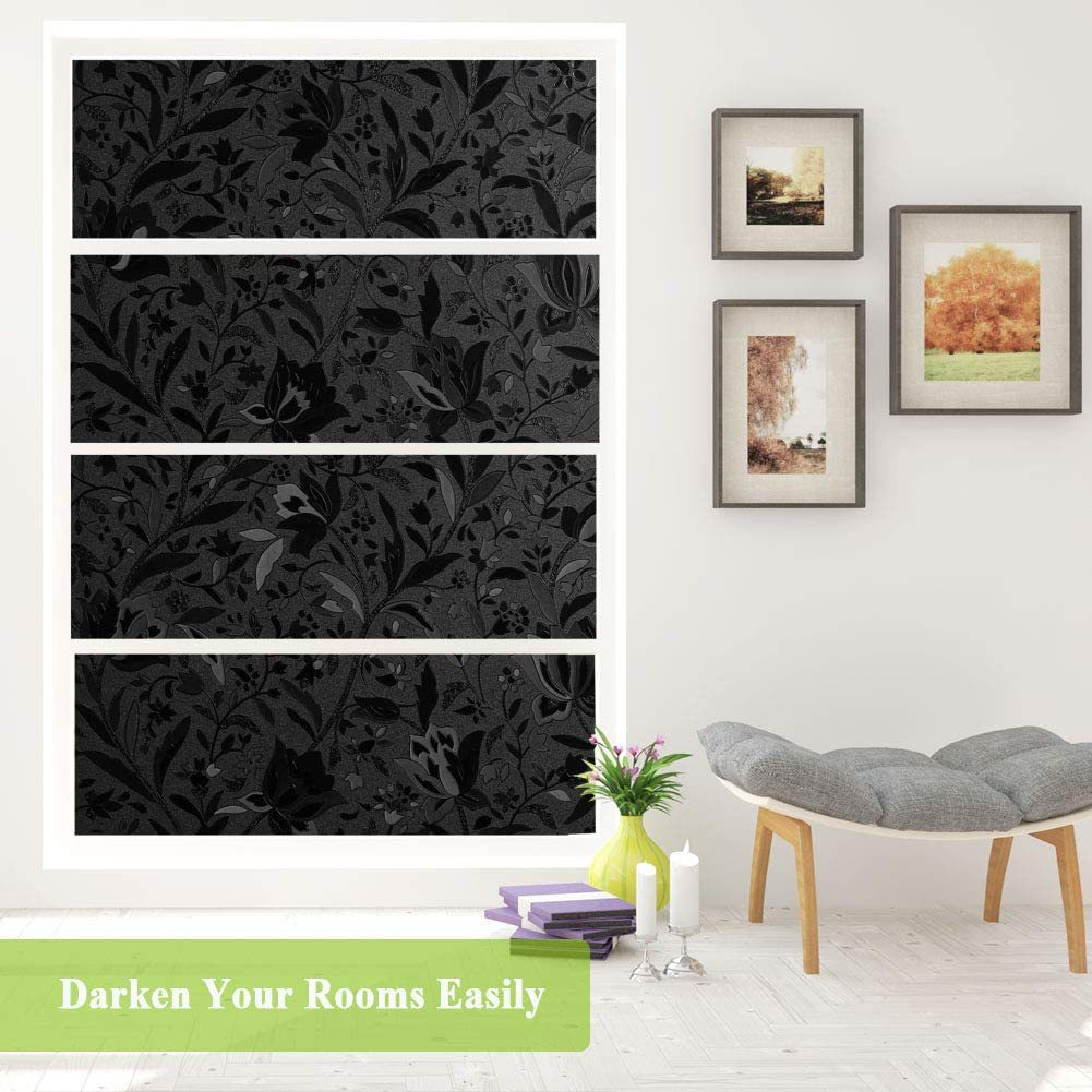 Frosted Blackout Window Tinted Sticker Film Privacy Removable Glass ...