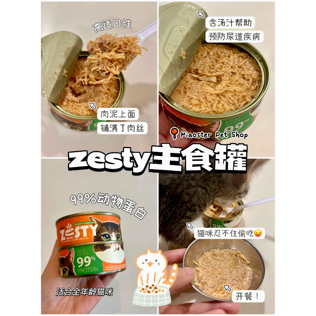 【猫咪主食罐】ZESTY Cat Complete & Balanced Food Wet Food Kitten Adult Cat All ...